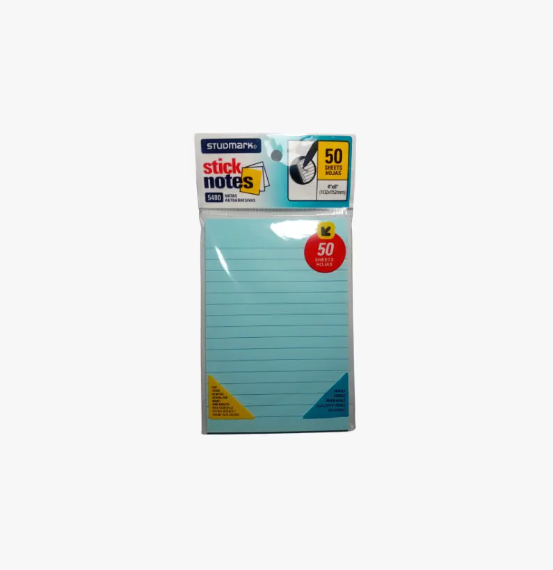 Notas adhesivas rayadas 4”x6” | Ofideusa